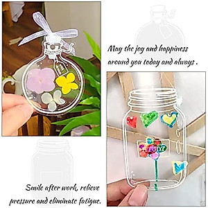 Onemoredream 30Pcs Transparent Dried Flower Bookmarks, DIY Dried Flower Bookmark, Flower Bookmark Maker for Girls Adults Kids Back-to-School Season, Graduation Present (Drifting Bottle)