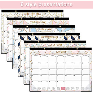 Desk Calendar 2025 - Monthly 2025 Desk Calendar, 12'' x 16.8", JAN 2025 - DEC 2025, 18 Monthly Wall Calendar, Large Ruled Blocks, Perfect for Planning and Organizing Your Home or Office