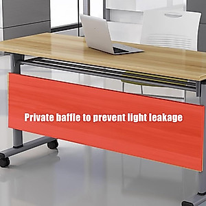 Foldable Meeting Table Set of 2, Conference Rooms Training Rooms Flip Top Mobile Training Table, Rectangular Rolling Splicing Multifunctional Computer Desk(2pcs 47.2inx19.7inx29.5in, White)