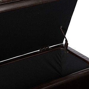 Christopher Knight Home Juliana PU Storage Ottoman, Brown