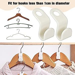 FVVMEED 20 Pieces Clothes Hanger Connector Hooks, Plastic Mini Multi-Layer Cascading Hanger Hooks Hanging Clips for Cabinets Huggable Hangers Space Saving for Closet Organizer Coat, Bag Storage