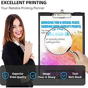 206A Toner Cartridges 4 Pack (with chip) : Replacement for HP 206A Toner Cartridges Set , Compatible with HP Color LaserJet Pro MFP M255, M282, M283 Series Printer Toner Cartridge (High-Yield, HP206A)