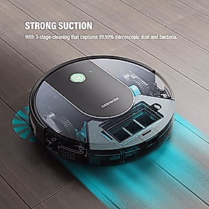 Deenkee Robot Vacuum, Wi-Fi/App/Alexa Robot Vacuum Cleaner,1600 Pa Suction and 120 Mins Runtime for Pet Hair, Hard Floors,Carpets (6 Cleaning Modes,Smart Navigation&Sensor,Self-Charging,Quiet &Slim)