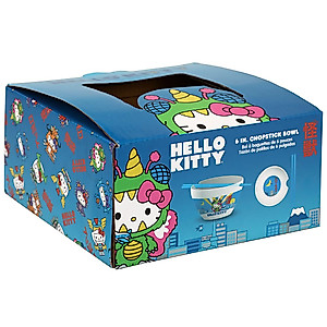 Bioworld Hello Kitty Kaiju Ceramic 20 oz Ramen Bowl with Chopsticks