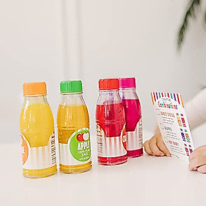 Melissa & Doug Tip & Sip Toy Juice Bottles and Activity Card (6 Pcs) - Pretend Play Food Set, Play Kitchen Food For Ages 3+