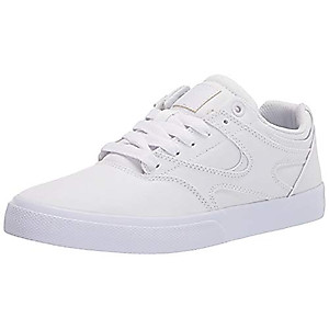 DC womens Kalis Vulc Skate Shoe, White/White, 7 US