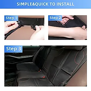 Car Seat Protector for Child Car Seat 2 Pack Waterproof 600D Fabric Child Baby Non Slip Seat Back Protector with Storage Pockets Car Seat Cover Mat Protector for Fabric and Leather Seats