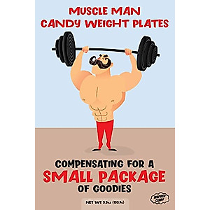 Funny Gifts for Friends- Muscle Man Candy Weight Plates By Inspired Candy- Assorted Jelly Disks Candy, 5.5oz Pk, Fun Gifts for Men Brother Coworker, Gag Gifts, Unique Gifts for Men Dad Best Friend, Dad Birthday Gift, Gifts for Men