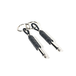 Lokynell Guitar Plug Keychain,4 Pcs for Marshall JCM800 Key Holder, for Fender Amp Jack Holder,for marshall Amp jack key holder (Black)