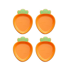 HARAY Salad Bowls Four Carrot-shaped Snack Plate Home Restaurant Snack Plate Table Fruit Snack Snack Snack Candy Dried Fruit Plate Garbage Residue Plate Soy Sauce Dish Salad Bowls