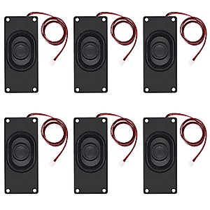 AITRIP 6PCS Speaker 3 Watt 8 Ohm with JST-PH2.0 Interface Compatible with Arduino for Electronic Projects