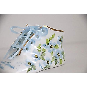 Porcelain Baby Shoe - Baptism or Christening - 100% Hand Painted Ceramic Baby Shoe Keepsake- Baby Dedication