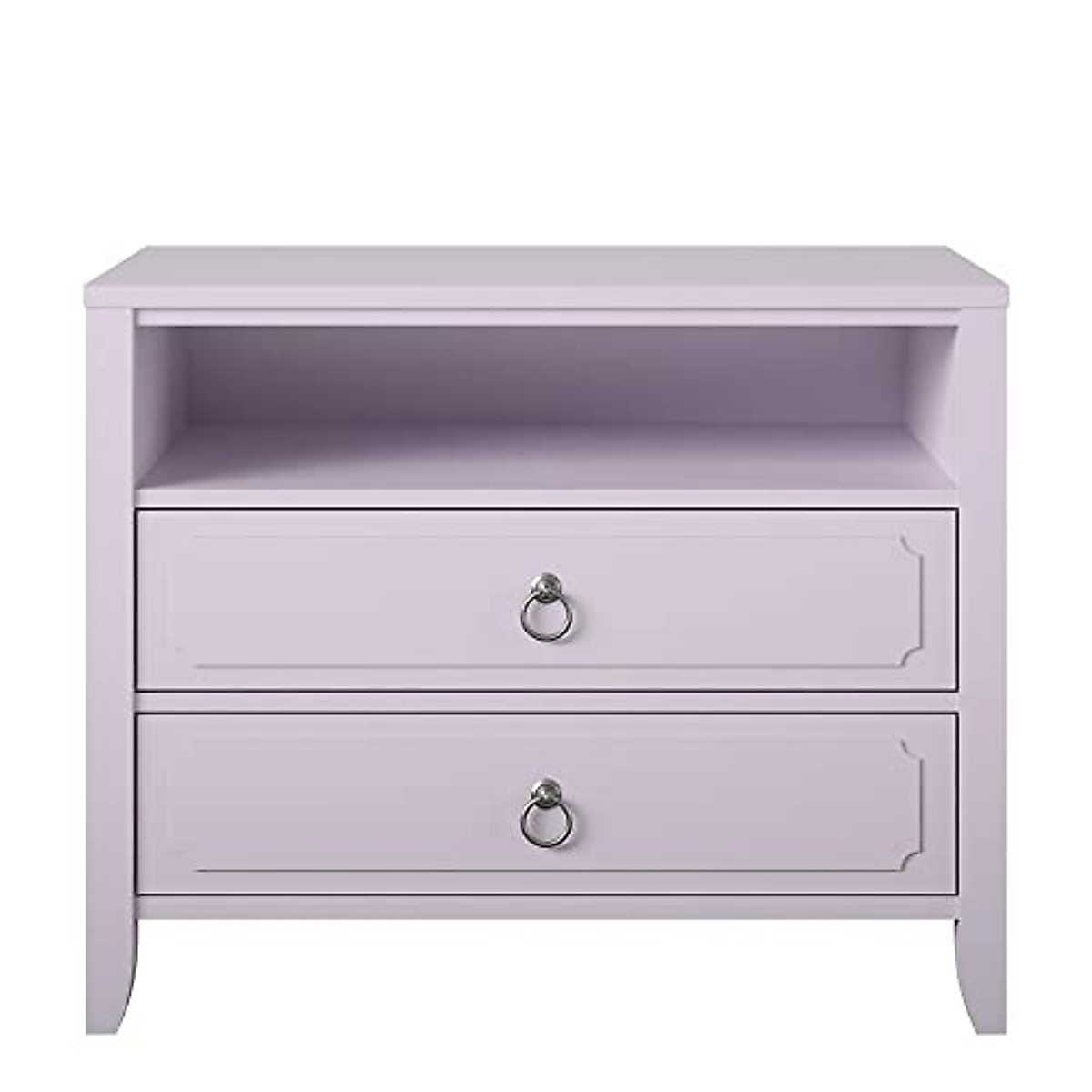 Novogratz Her Majesty 2 Drawer Nightstand, Lavender