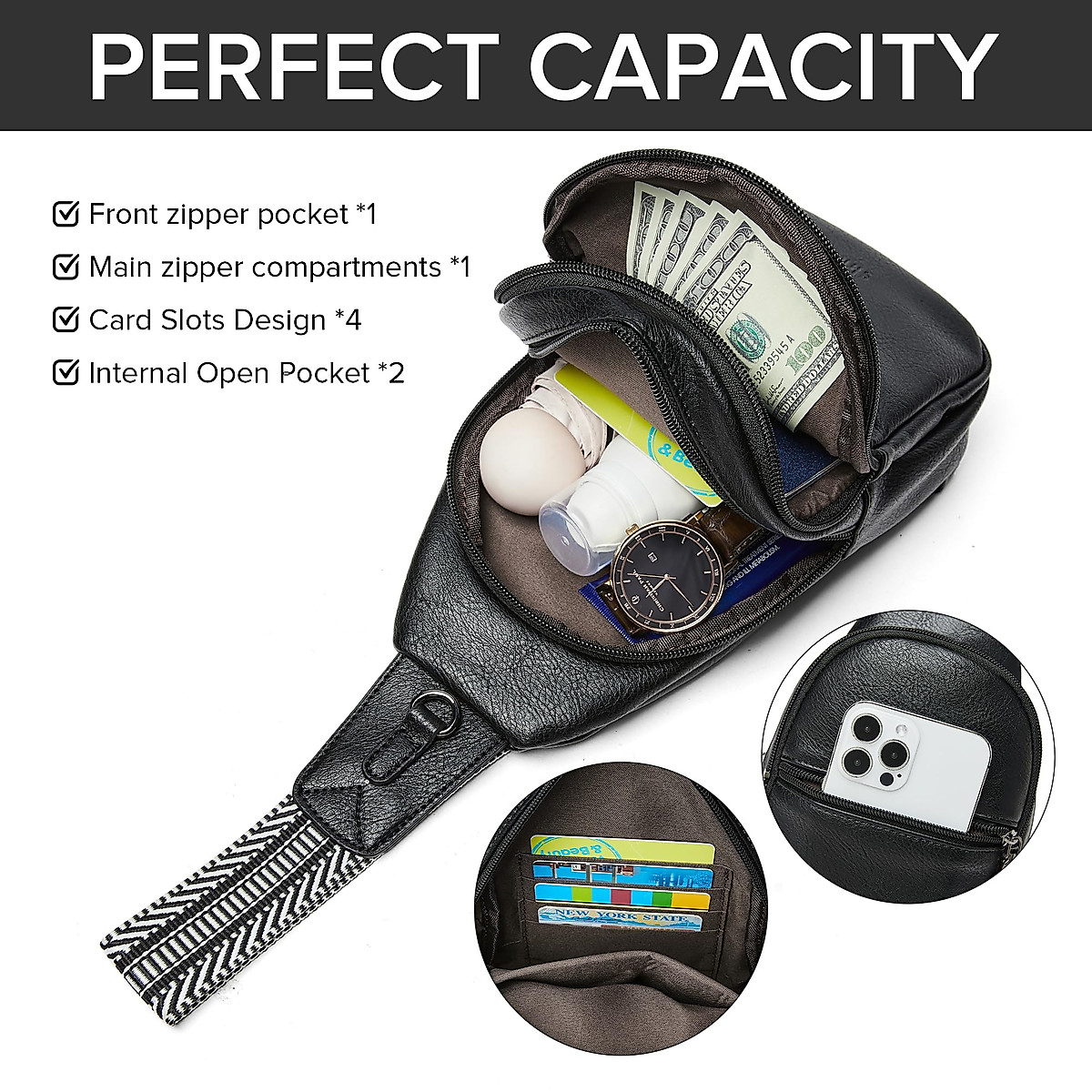 Shrrie Small Sling Bag for Women Fanny Pack Crossbody Bags for Women Trendy,Chest Bag for Women Men for Travel