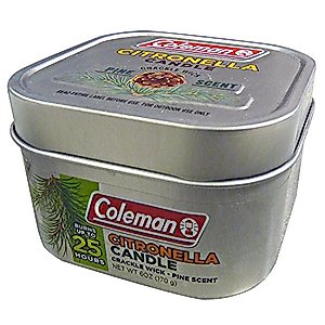 Coleman Scented Outdoor Citronella Candle with Wooden Crackle Wick - 6 oz