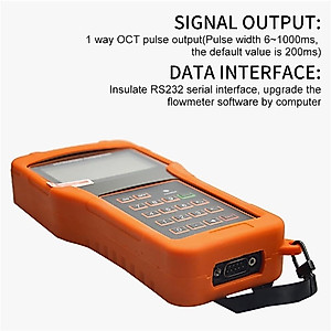 RUGPDA TUF-2000H Portable Handheld Ultrasonic Flow Meter with Clamp On Sensor TM-1(DN50-700mm) Water Flowmeter with Clamp-on Transducers for Industrial (Color : 110V)