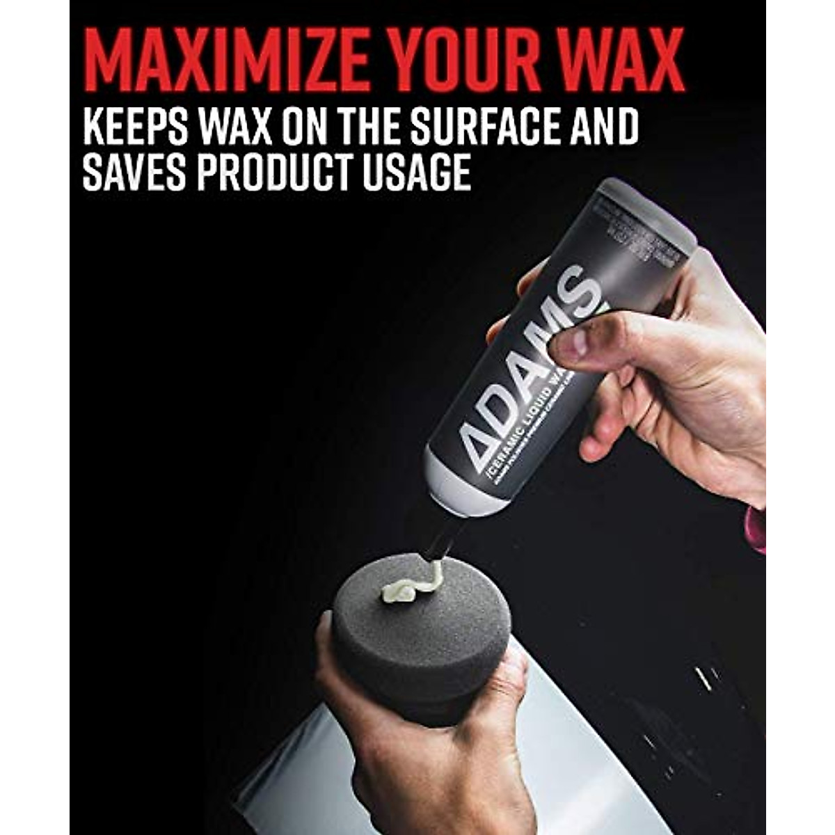 Adam’s UFO Dual Sided Car Wax Applicator – Car Detailing Waxing & Polishing Foam Pad | Use with Paste Wax, Ceramic Coating Liquid Wax, Polish, Compound & More | Auto Motorcycle Boat RV