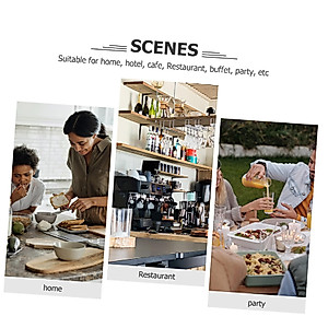 DOITOOL European Style Household Wrought Sugar Bowl Countertop Tea Container Coffee Container for Glass Jar with Lid Glass Containers Decor Alloy Condiment Jar Spoon