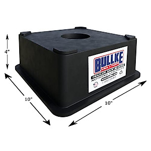 BULLKE (USA Made) Trailer Jack Block Stand Tested up to 18,000 lbs Stabilizing Pads | Strongest Blocks for RV 5th Wheel Camper, Post, Foot, Tongue Jack, or Stabilizer Round