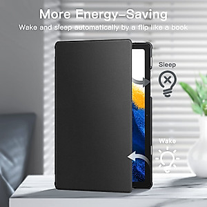 JETech Case for Samsung Galaxy Tab A8 10.5-Inch 2022 (SM-X200/X205/X207), Slim Folio Stand Protective Tablet Cover, Multi-Angle Viewing, Auto Wake/Sleep (Black)