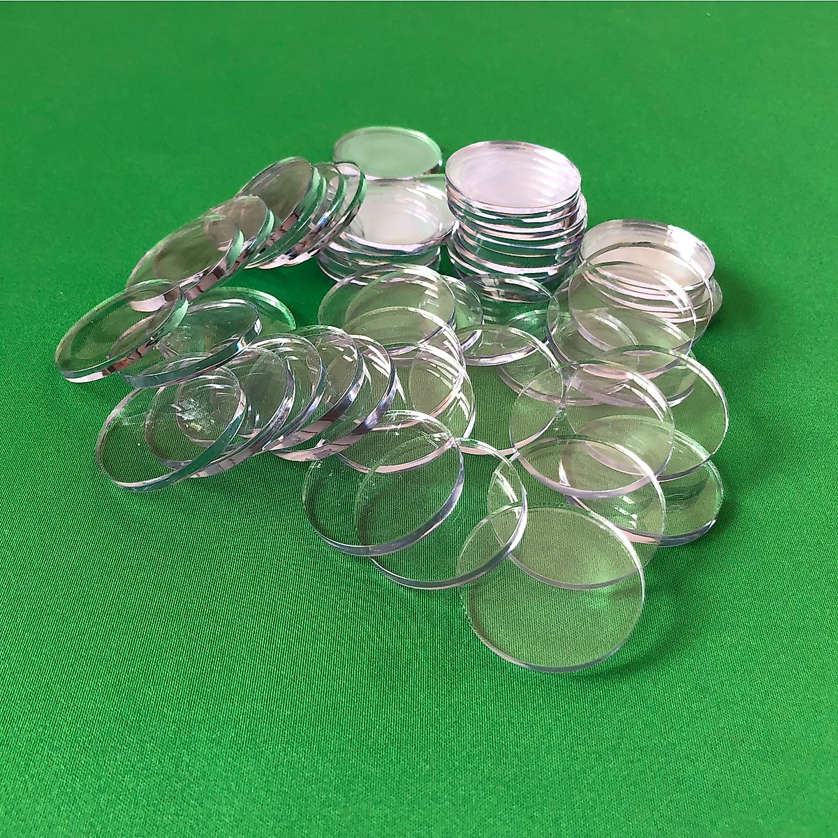 Yuanhe Clear Acrylic Poker Chip Spacers (50pcs per lot) ¡­