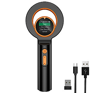 Pet Microchip Scanner,Alacrity 3-IN-1 Connections(2.4GHz Wireless+Bluetooth+USB)Animal Universal Microchip Tag Reader Scanner with 1.44” TFT Screen,800mA*H Rechargeable Battery,240 Pieces Data Storage