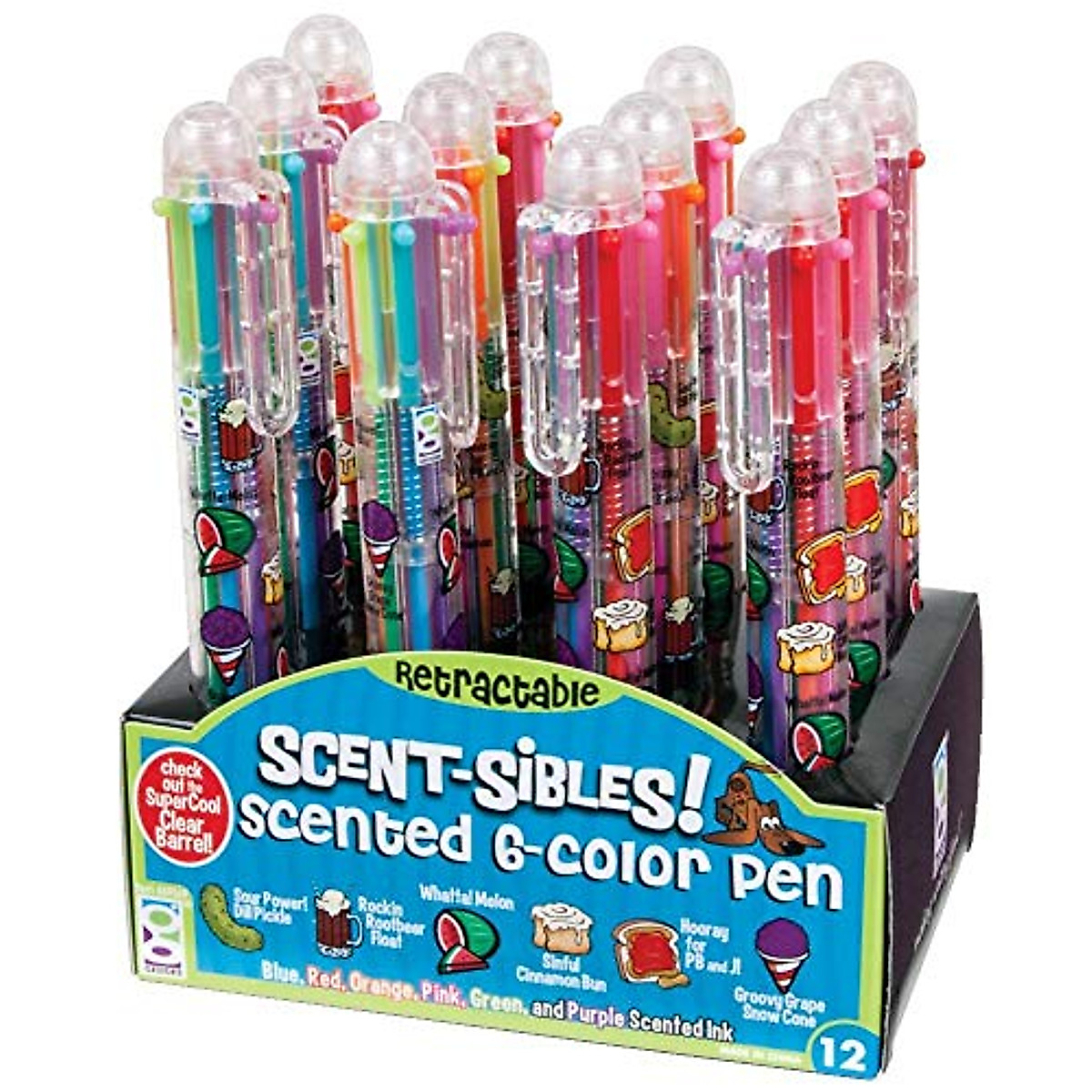 Raymond Geddes Scent-Sibles 6-Color Multicolor Pen Set With Scented Ink (Pack of 12)