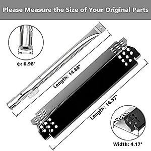 Barbqtime 2 Burner Grill Replacement Parts for Nexgrill Grill 720-0864,720-0864m, 720-0864r,10 PCS Grill Flame Tamers & Igniters & Burners Replacement for Nexgrill