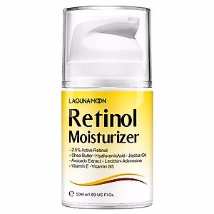 Retinol Cream for Face | Wrinkle Cream for Women and Men | Anti Aging Moisturizer Facial Cream with Hyaluronic Acid & Vitamin E | Day & Night | Natural, 50ML/1.69 Oz