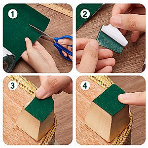 BENECREAT 13 Feet Green Self Adhesive Felt Fabric 10 x 157 Inch Large Felt Fabric Roll Shelf Liner for DIY Costume Making Jewelry Box Drawer Liner Scrapbooking Silhouette