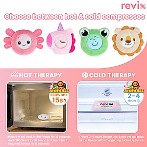 REVIX Boo Boo Ice Pack for Kids with Cloth Covers, Kid Ice Wraps Reusable for Toddler Discomfort, Ease Tiredness and Fatigue, Baby Gel Wrap with 4 Hot Cold Gel Packs Reusable