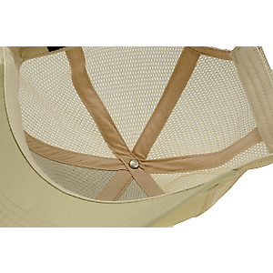 MUNULA Oversize Quick Dry Mesh Trucker Hat Big Head Hats for Men XXL Baseball Cap Breathable Dad Hat Adjustable 23.6"-26.8" (Khaki)