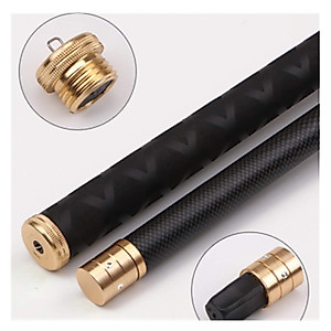 Carbon Fiber Telescopic Power Hand Pole Fishing Rod 2.7M-10M Travel Ultra Light Carp Fishing Rod Feeder DaJiKan (Color : Black, Length : 4.5m)