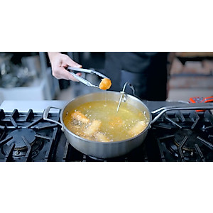 Babish Tri-Ply Stainless Steel Professional Grade Saute Pan w/Lid, 5-Quart