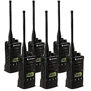 6 x Motorola RDU4160D RDX Business Series Two-Way UHF Radio with Display (Black) (RDU4160D)