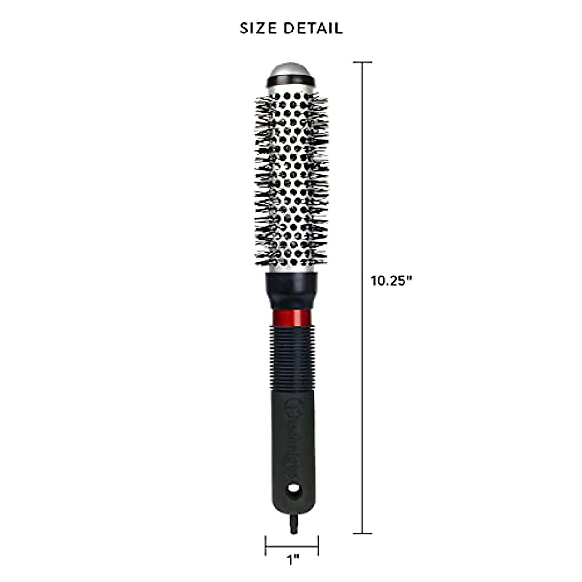 Cricket Technique #310 1” Thermal Hair Brush Seamless Barrel Styling Hairbrush Anti-Static Tourmaline Ionic Bristle for Blow Drying Curling All Hair Types