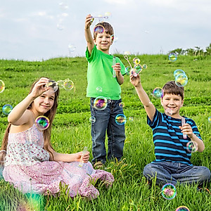 48Pcs Mini Bubble Wands Bubble Party Favors 6 Style Summer Outdoor Indoor Gifts Bubbles Bulk Birthday Thanksgiving Christmas Celebration Activities Supplies Decorations Toys for Kids Boys Girls