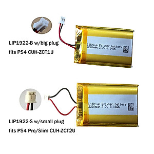 AOLIKES (Lip1922-B + Lip1922-S) 2200mAh Replacement Battery for Sony Ps4 Cuh-zct1u and Cuh-zct2u Wireless Controllers - Pack of 2