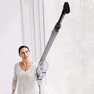 Shark UZ365H Anti-Allergen Pet Plus Cordless Stick Vacuum Self-Cleaning BrushRoll, PowerFins, Duster Crevice Tool, 2-in-1 Multi-Tool, Wide Upholstery Tool, 40min Runtime, Silver/Blue (Renewed)