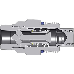 Dixon 3/8" VEP NIPPLE, 1/2" NPTF 100847-3-4 (VEP3F4)