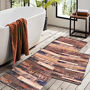 Bathroom Rugs Soft Non Slip Absorbent Memory Foam Bath Mat Extra Large Size Runner Long Rug for Bath Room Shower Tub Floors Mats 24 inches X 71 inches
