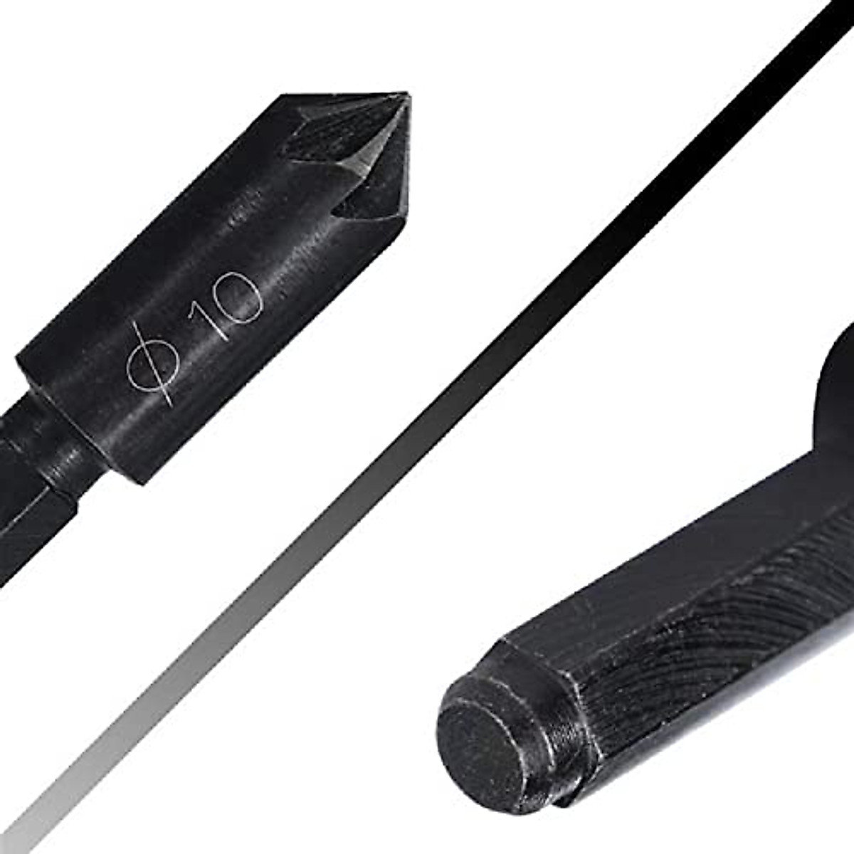 MOOKEENONE 2X Chamfer Cutters, High Carbon Steel Countersink Drill Bit Set 1/4 Hex Shank Cutting Tool