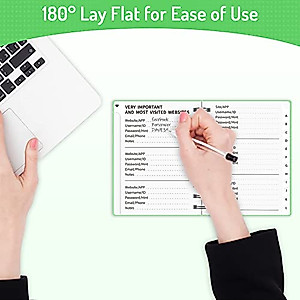 Forvencer Password Book with Individual Alphabetical Tabs, 4" x 5.5" Small Password Notebook, Spiral Password Keeper, Internet Address and Password Manager, Password Logbook for Home Office, Mint