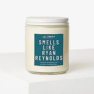 CE Craft Smells Like Ryan Reynolds Candle - Midnight Musk Scented Gifts, Gift for Her, Prayer Candle, Scented Soy Wax Candle for Home | 9oz Clear Jar, 40 Hour Burn Time, Made in The USA