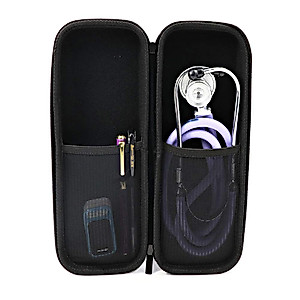 xuuyuu Stethoscope Organizer,Shockproof Stethoscope EVA Storage Case Portable Stethoscope Travel Carrying Bag With Inner Mesh Pocket For Stethoscope (Black)