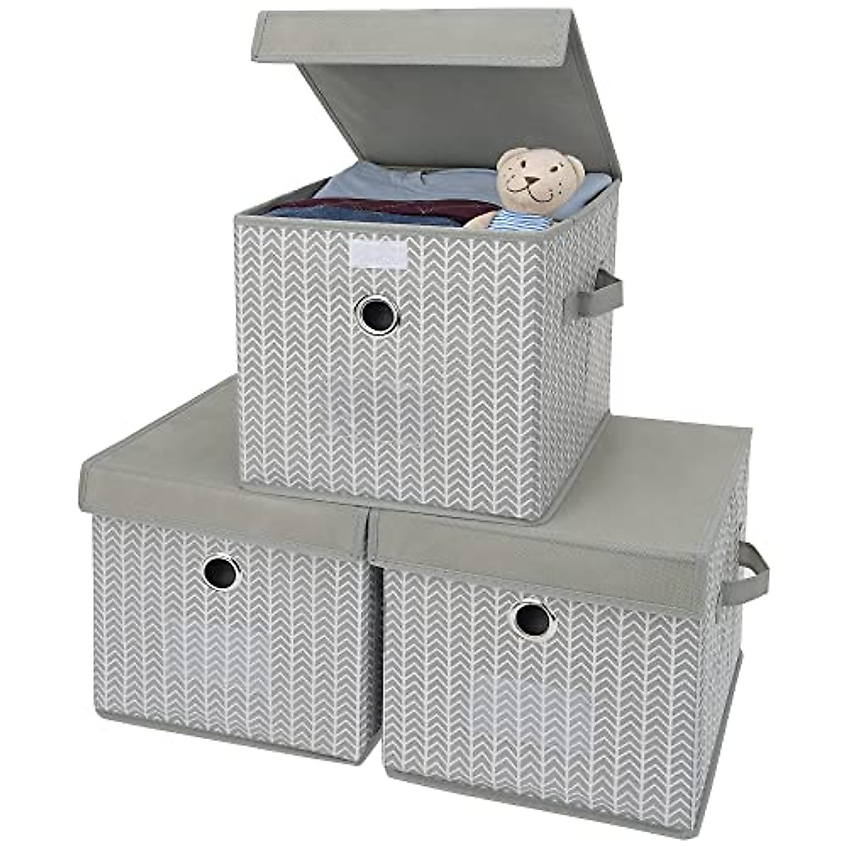 GRANNY SAYS Bundle of 3-Pack Storage Cubes for Closet & 3-Pack Small Storage Bins