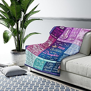 Wisegem Daughter Birthday Gifts - to My Daughter Gifts for Birthday Blanket 60"x50" - Birthday Gift for Daughter - Happy Birthday Daughter Gift Ideas for Girls - Daughters Bday Party Decor Presents
