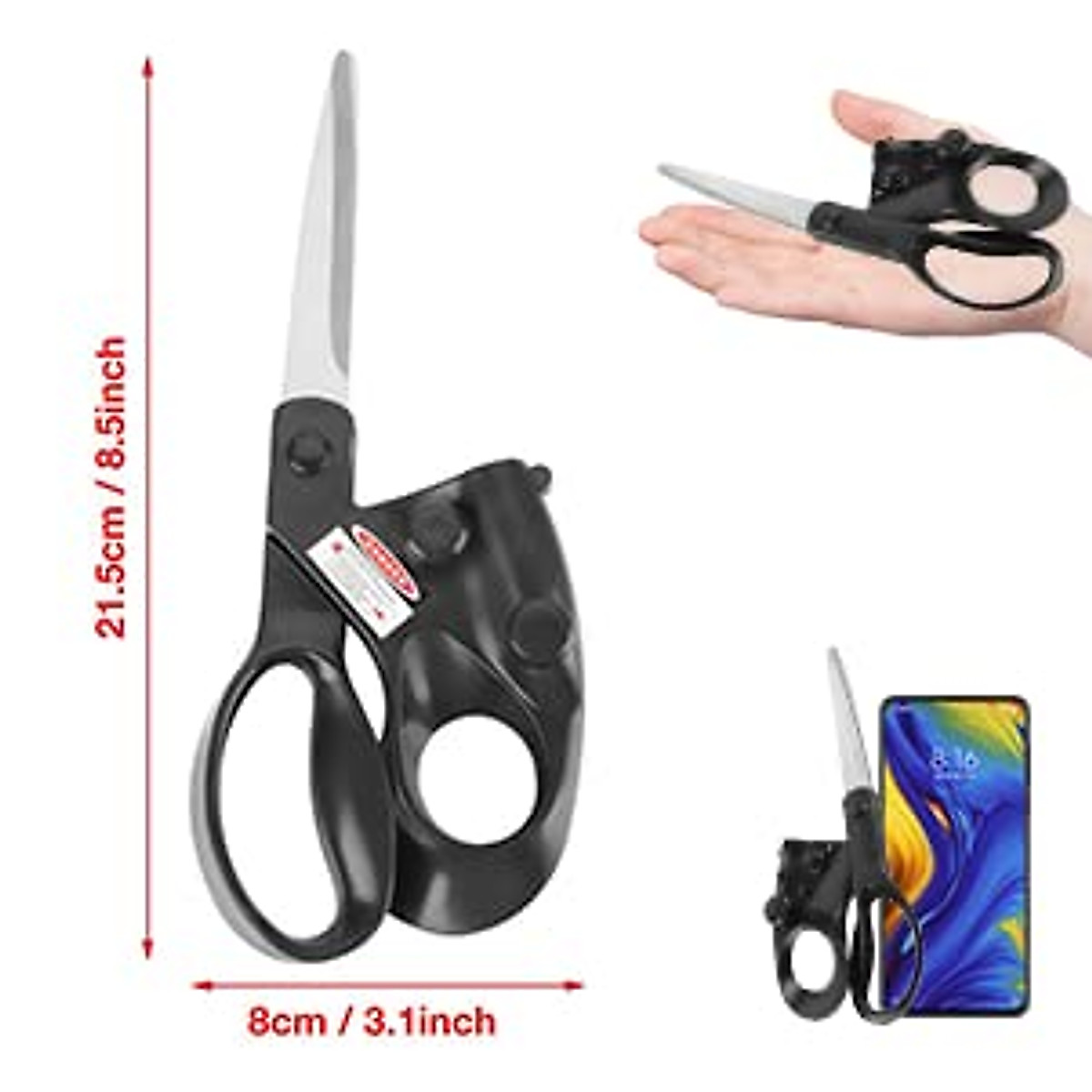 Eatbuy Guided Scissors - Pro Sewing Laser Guided Scissors Fabric Scissors, Cut Straight Fast Fabrics Paper Crafts Art, for Fabrics, Paper, Crafts Cutting