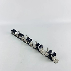 TXTDPL Wall-mounted tool racks, 5 Racks and 4 Hooks Mop and Broom Holder Wall Mount, Self Adhesive Heavy Duty Broom Hanger Organizer Storage Tool Racks for Kitchen Garden Laundry Garage