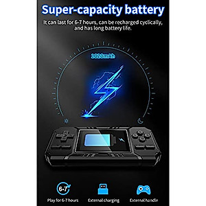 LILYRIN Retro Portable Mini Handheld Game Console 8-Bit 3.0 Inch Color Screen LCD Game Player Built-in 500 Games-Green